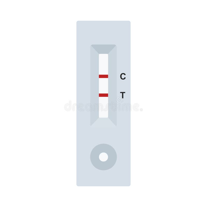 Positive Covid RAT Test Vector Stock Illustration - Illustration of ...