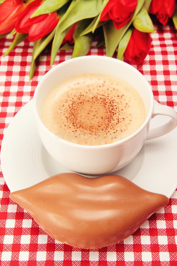 Positive cup of coffee stock image. Image of lips, vibrant - 24571929