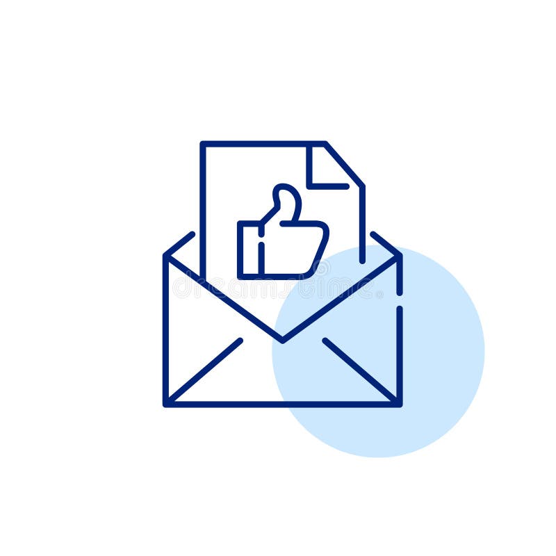 Positive Customer Feedback Given in E-mail. Pixel Perfect, Editable ...