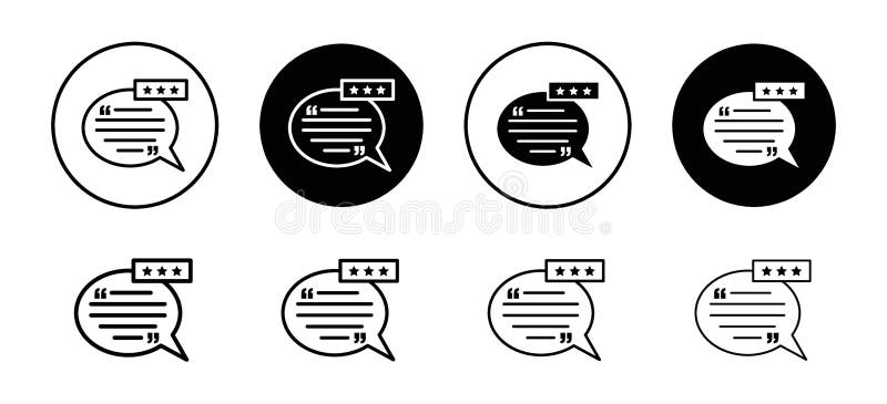 Positive Customer Review Icon for Client Feedback and Ratings Stock ...