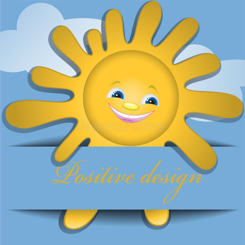 Positive design stock vector. Illustration of drawing - 28205730