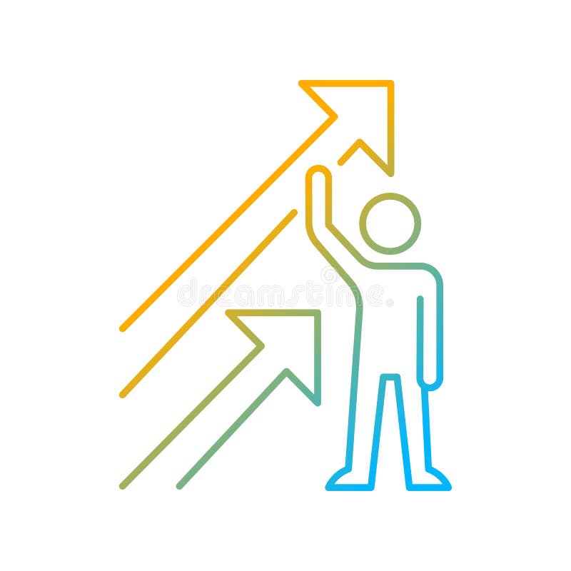 Positive Dynamics Gradient Linear Vector Icon Stock Vector ...