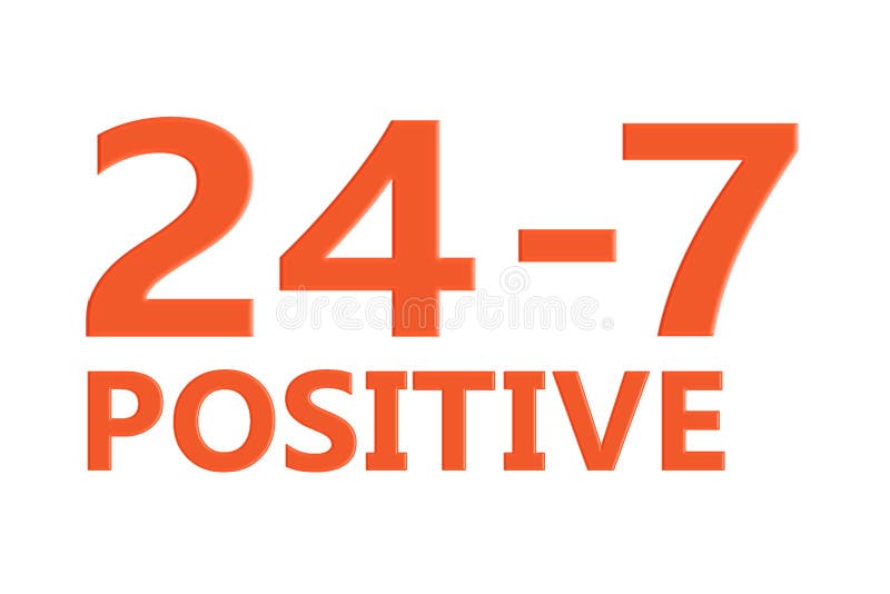 Positive Emotion Typography Concept Design Stock Illustration ...