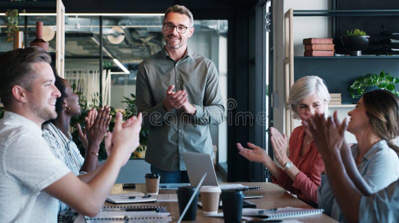 Positive Employees Inspire Positive Changes. a Group of Businesspeople ...