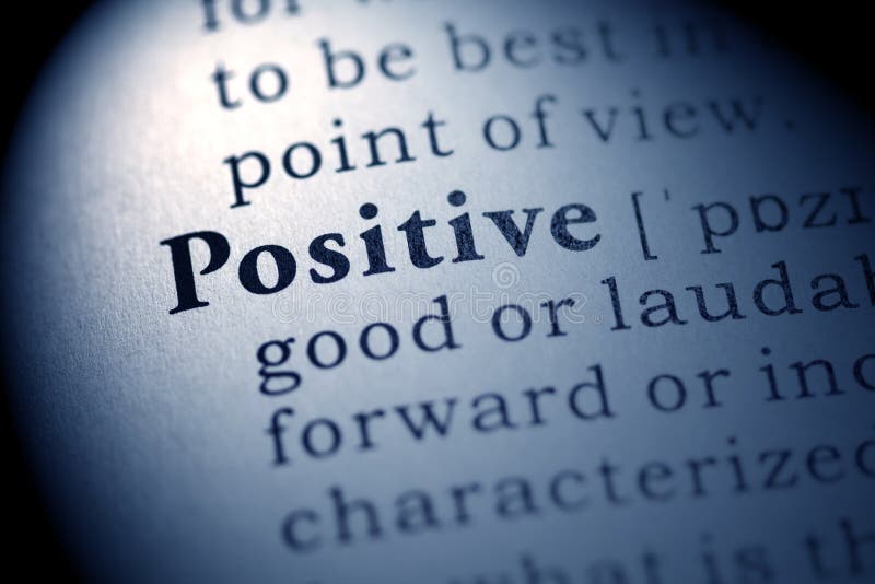Definition of the Word Positive Stock Image - Image of light, blue ...