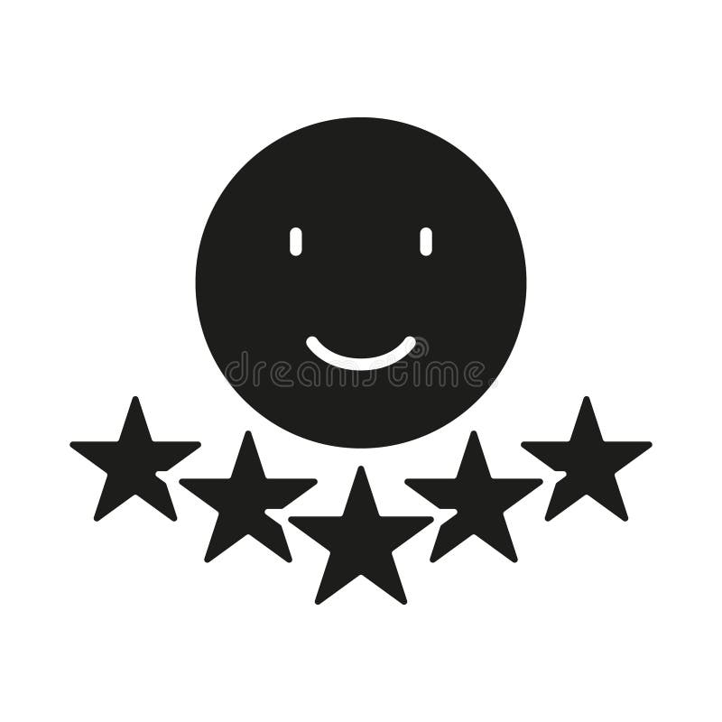 Positive Feedback Silhouette Icon. Five Stars User Experience Glyph ... Positive Feedback Silhouette Icon. Five Stars User Experience Glyph ...