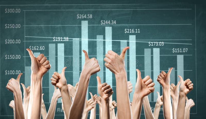 Positive Financial Dynamics Stock Photo - Image of money, gesture: 95021696