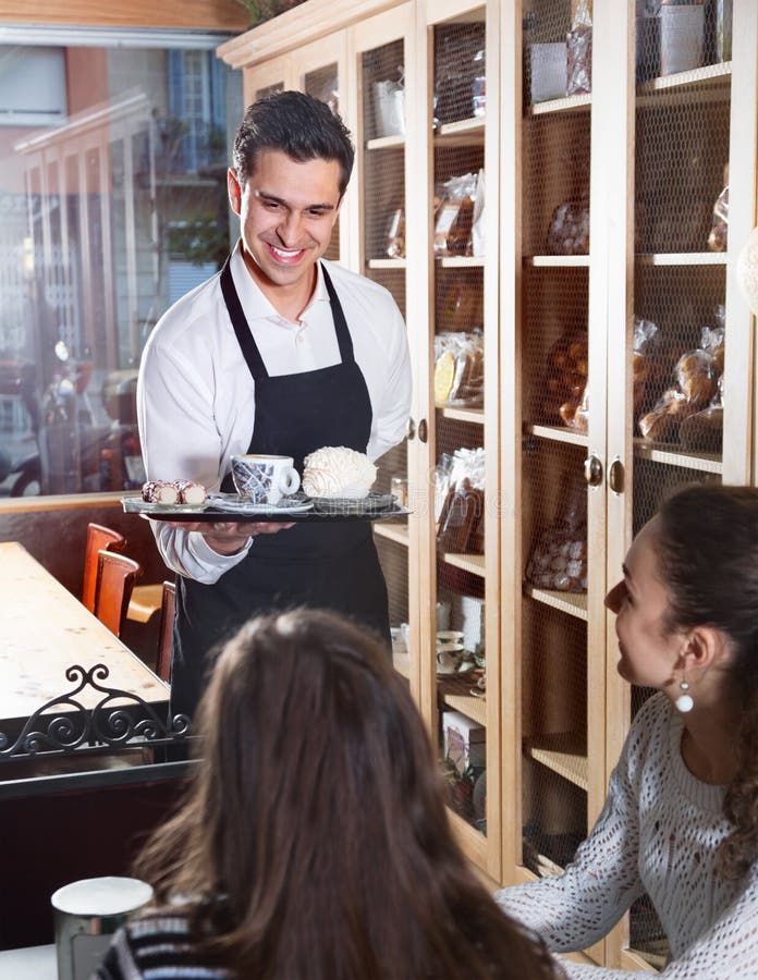 Waitress of a Pastry Store/ Cafe Stock Photo - Image of female ...
