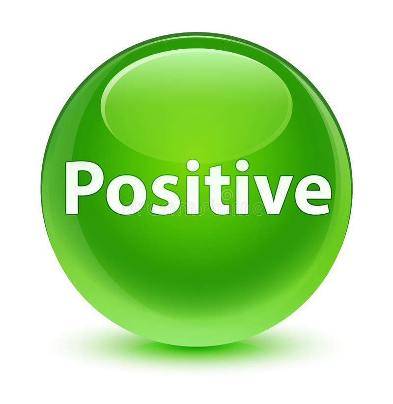 Positive Green Square Button Stock Illustration - Illustration of text ...