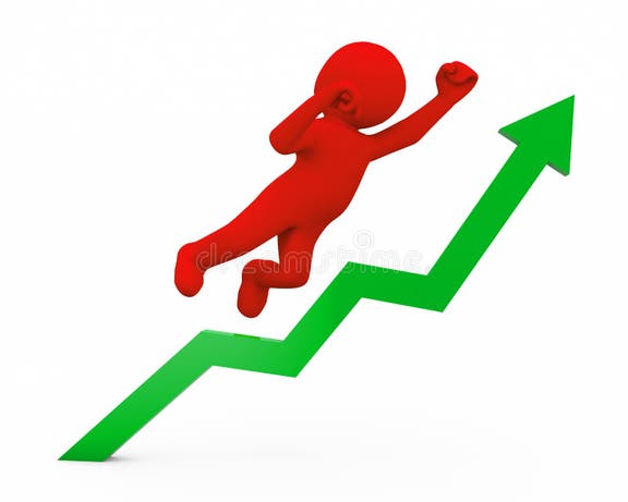 Positive graph stock illustration. Illustration of trade - 64381913