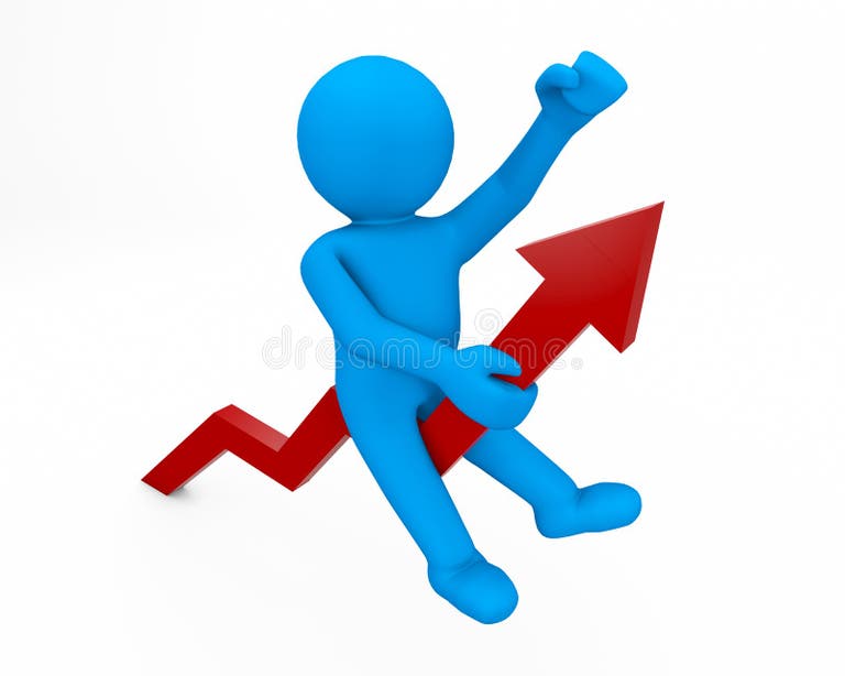 Positive graph stock illustration. Illustration of cartoon - 64382104