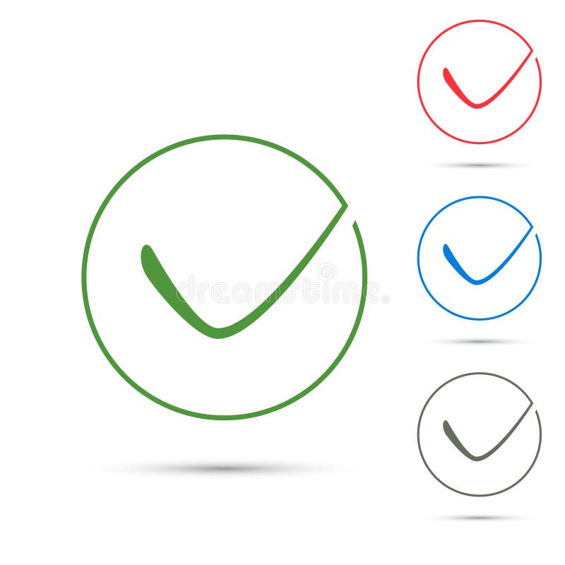 Positive Green Checkmark Symbol Template Stock Vector - Illustration of ...