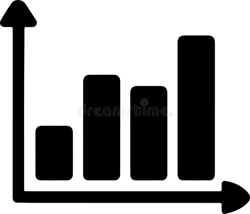 Positive Growth Bar Graph Icon Stock Vector - Illustration of ...