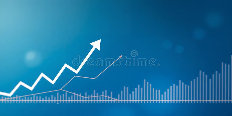 Positive Growth Trend stock illustration. Illustration of background ...