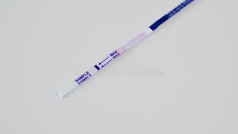Positive Home Express Pregnancy Test, on a White Table. Stock Video ...