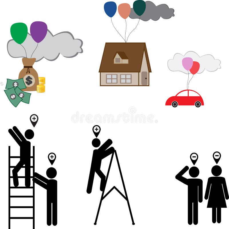 Positive Human Try To Improve Them Life Stock Vector - Illustration of ...