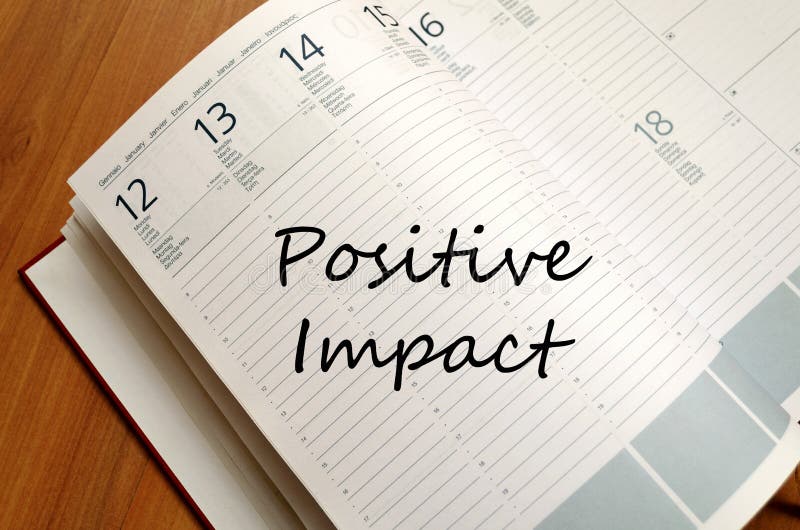 Positive Impact Write on Notebook Stock Photo - Image of idea, freedom ...