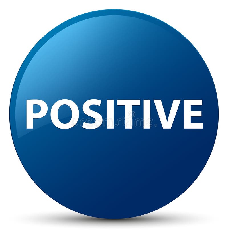 Positive Blue Square Button Stock Illustration - Illustration of ...