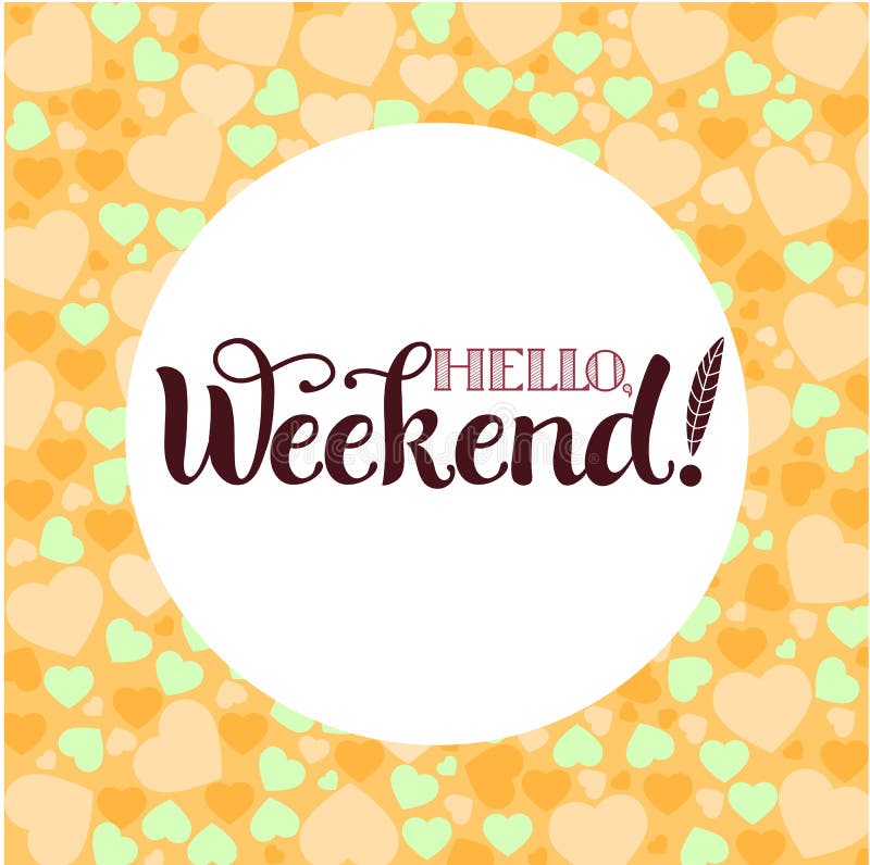 Hello Weekend Rainbow and Cloud Smile Cartoon Doodle Illustration Stock ...