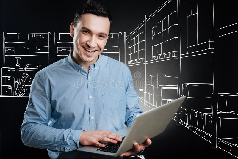 Positive Logist Workign in a Depository Stock Photo - Image of ...