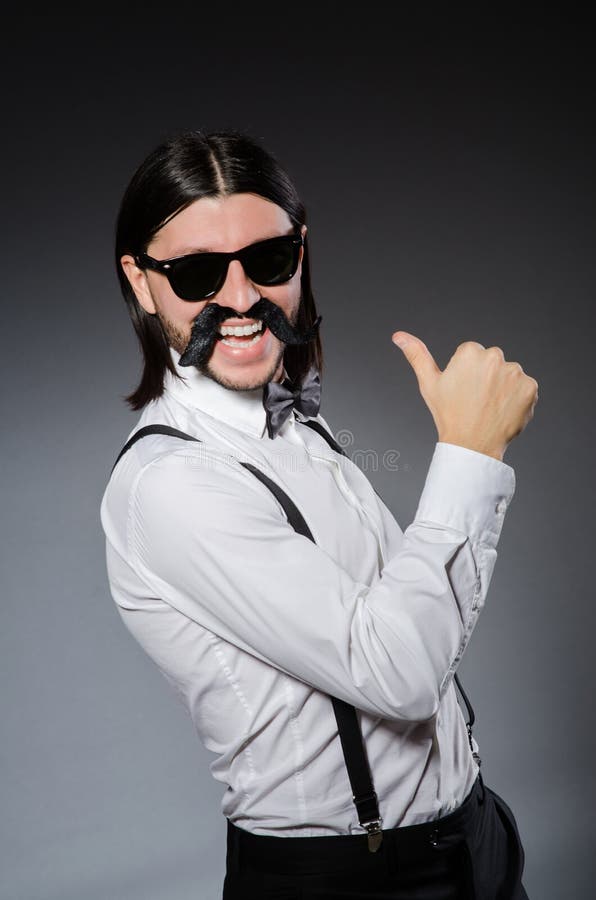 Positive Man in Classic Clothing Isolated on Gray Stock Image - Image ...