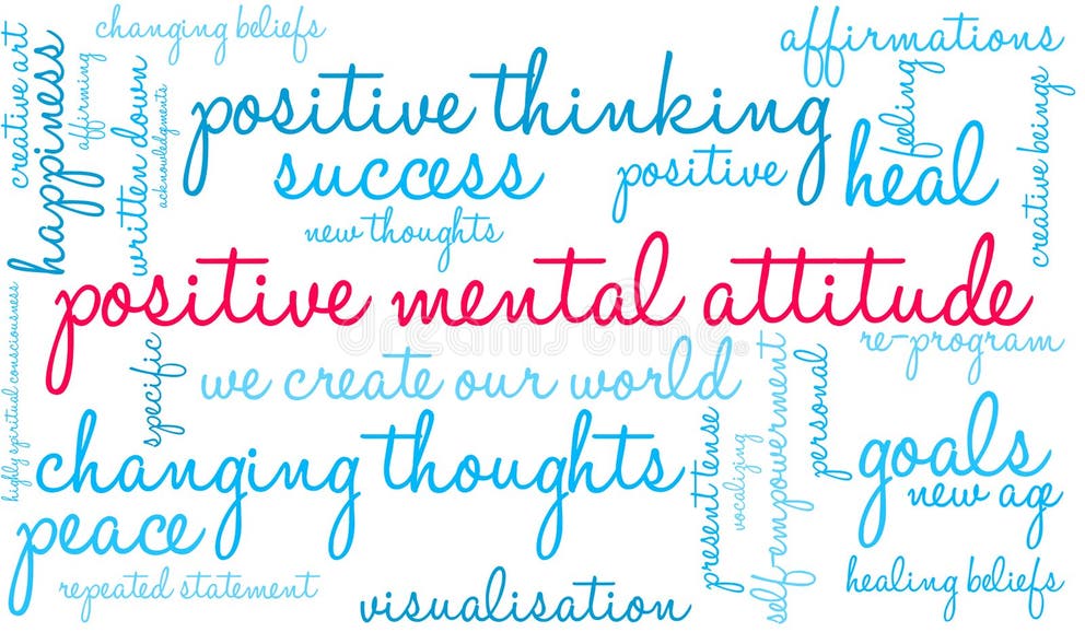 Positive Mental Attitude Word Cloud Stock Vector - Illustration of ...