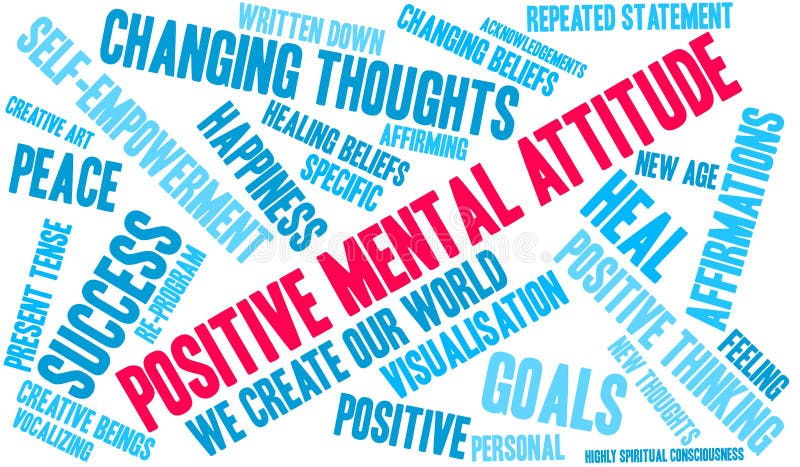 Positive Mental Attitude Word Cloud Stock Vector - Illustration of ...