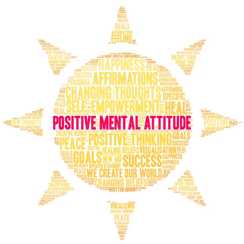 Positive Mental Attitude Word Cloud Stock Vector - Illustration of ...