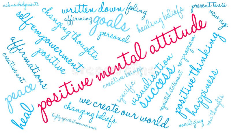Positive Mental Attitude Word Cloud Stock Vector - Illustration of ...