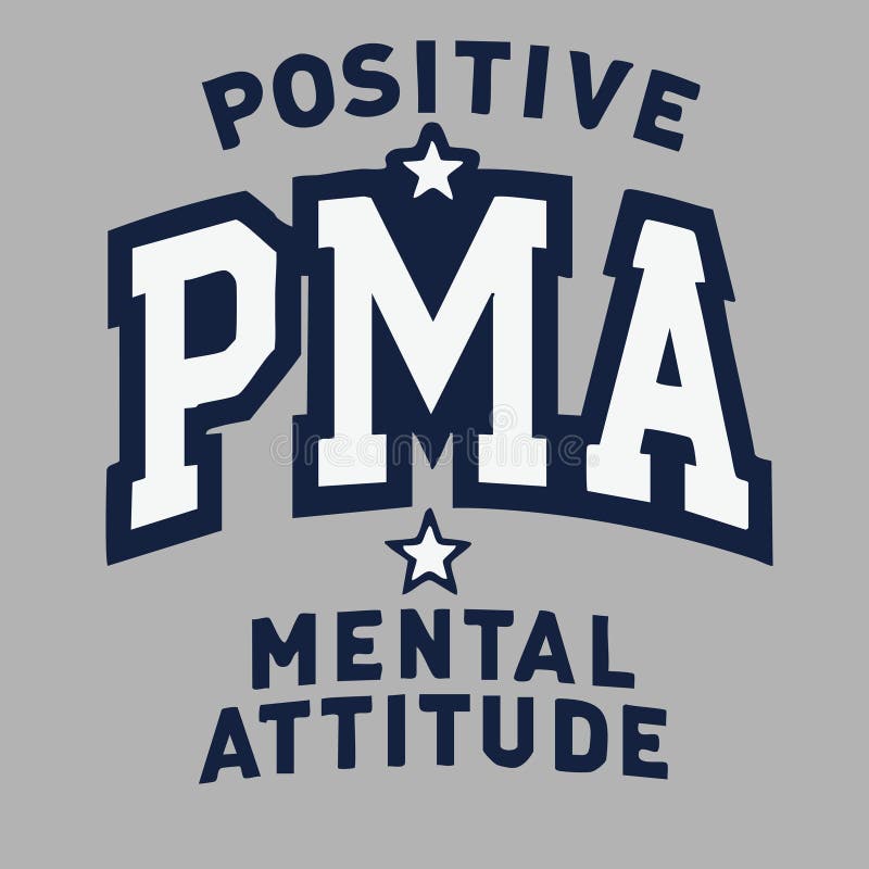 Positive Mental Attitude - Motivational Mindset Typography Design Stock ...