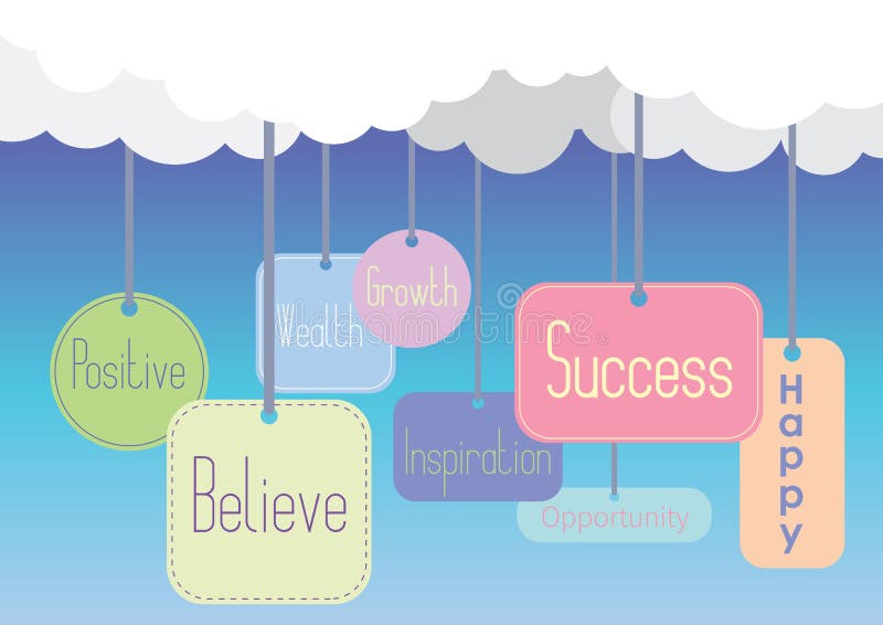 Positive Message Badge Collection Stock Vector - Illustration of border ...