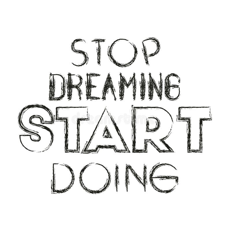 Positive Message with Hand Made Font Stock Vector - Illustration of ...