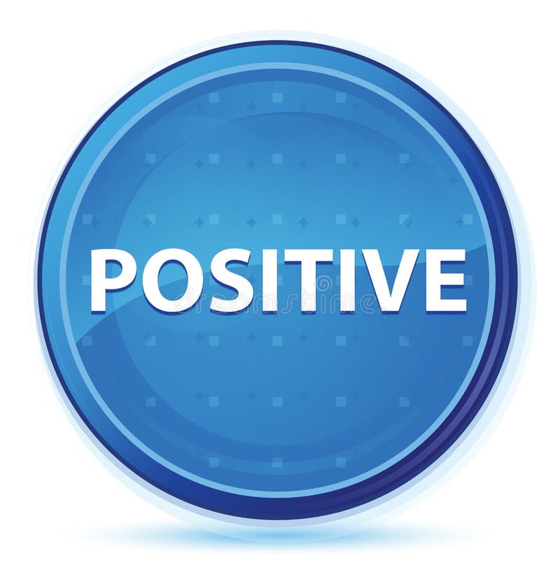 Positive Midnight Blue Prime Round Button Stock Vector - Illustration ...
