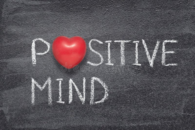Positive mind heart stock image. Image of chalkboard - 149189443