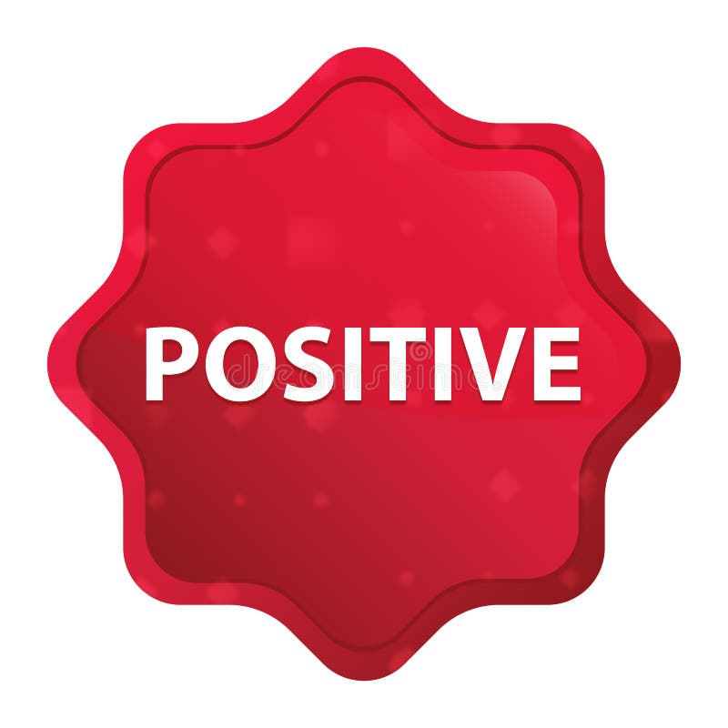 Positive Misty Rose Red Starburst Sticker Button Stock Illustration ...