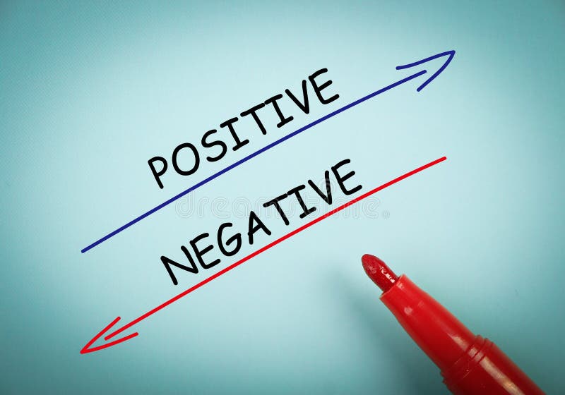 Positive vs negative stock image. Image of choose, contrast - 35683273