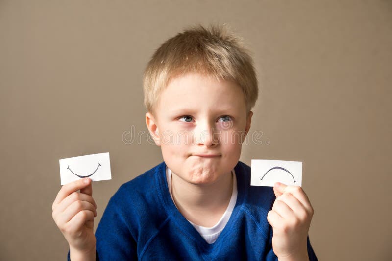 Positive and Negative Expressions Stock Photo - Image of isolated ...