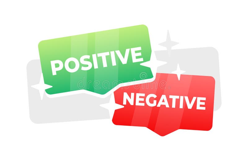 Positive and Negative Label, Checkmarks. Vector Illustration Stock ...