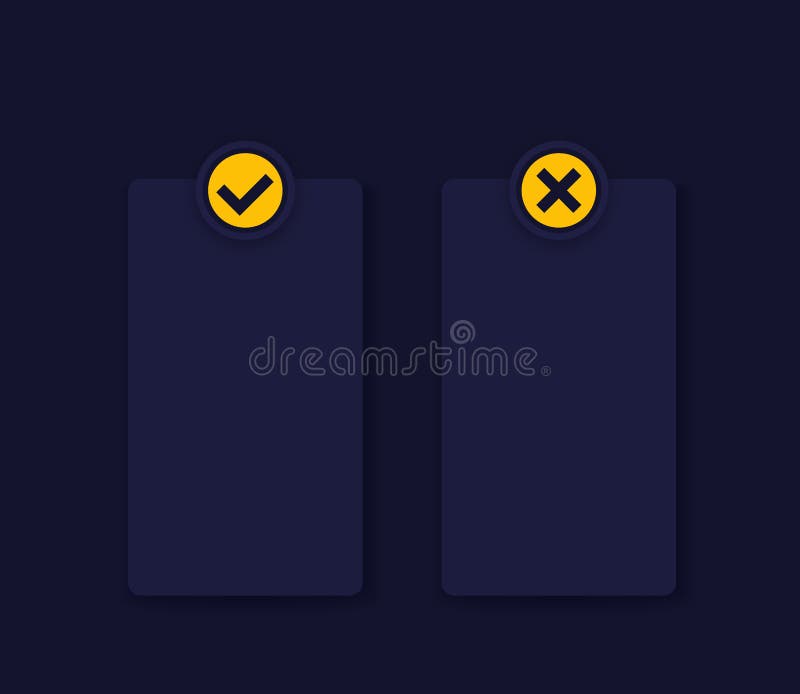 Positive and Negative List, Vector Stock Vector - Illustration of mark ...