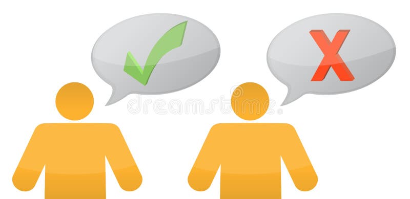 Positive and Negative Messages Illustration Stock Vector - Illustration ...
