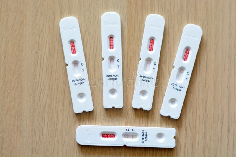 Positive and Negative 2019-nCoV Antigentests on White Background ...