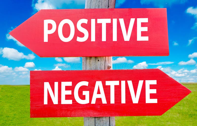 Positive vs negative stock image. Image of choose, contrast - 35683273