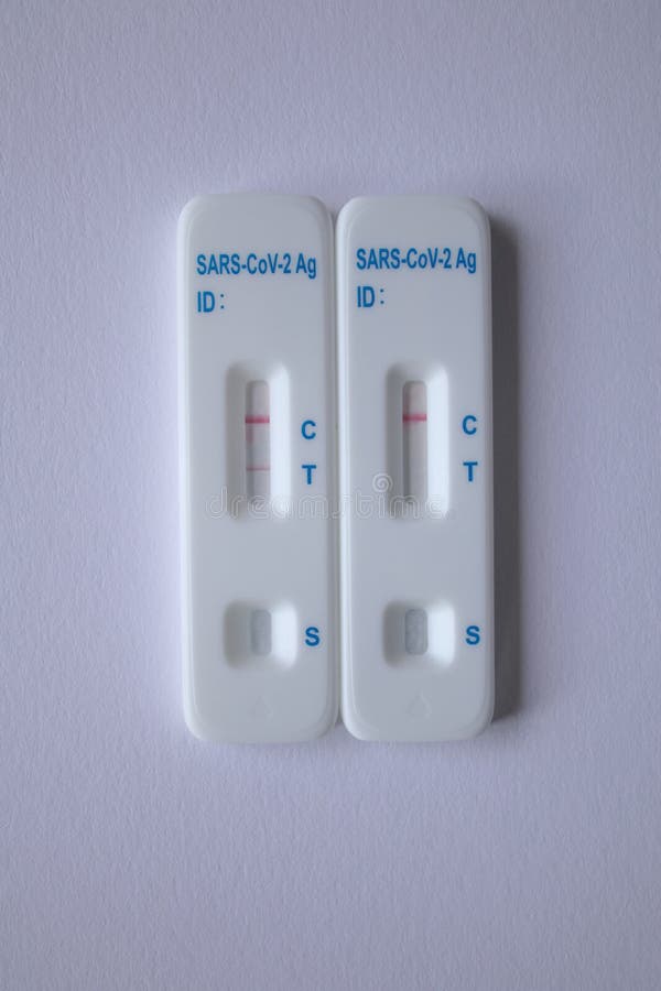 Positive and Negative Rapid Covid Self Test Stock Image - Image of 2020 ...
