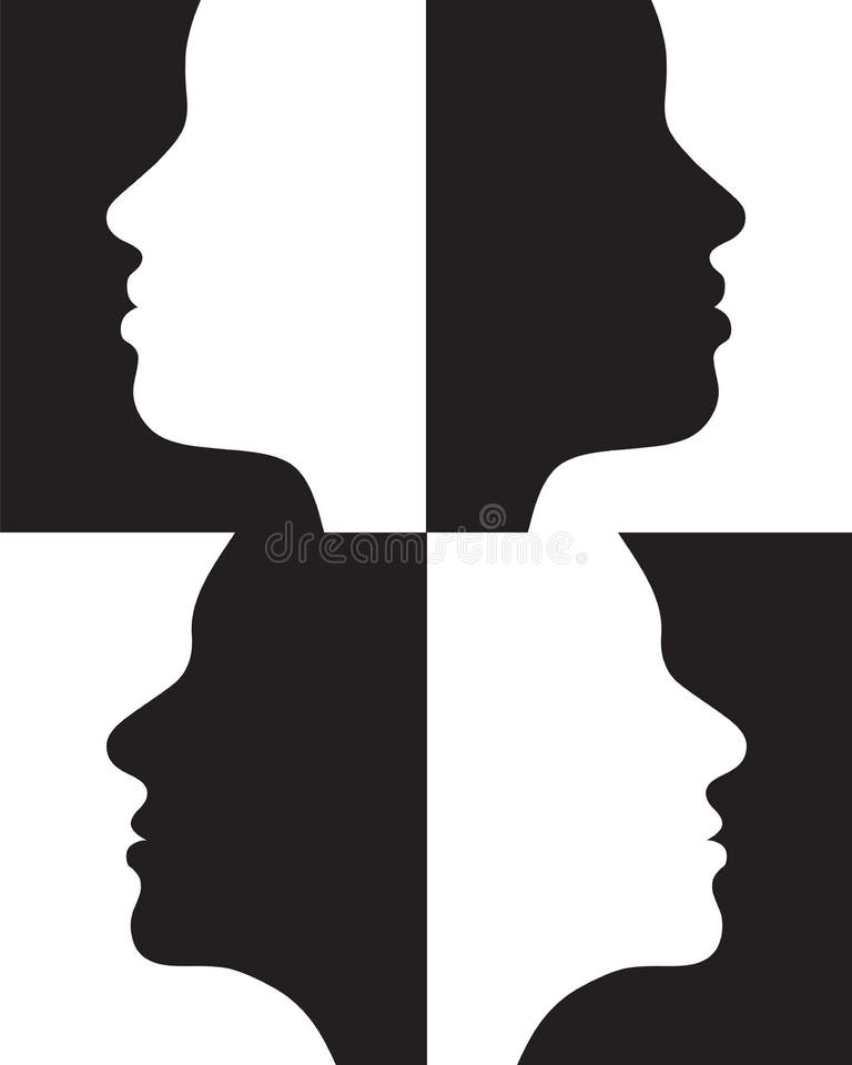 Positive Negative Silhouettes Stock Illustrations – 91 Positive ...