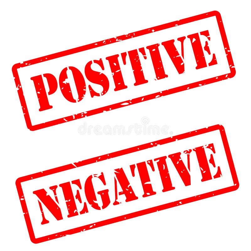 Positive and Negative Vector Stamp Stock Vector - Illustration of ...