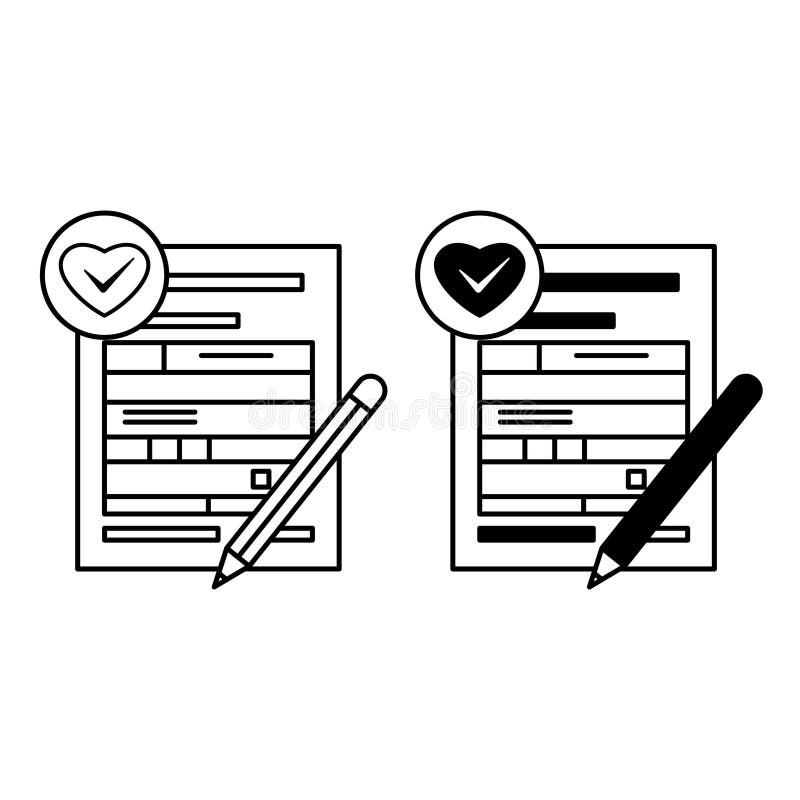 Positive Note Icons. stock vector. Illustration of check - 316661982