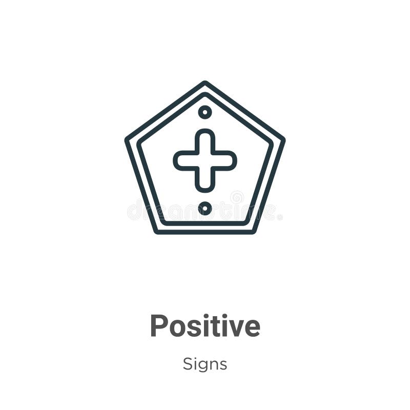 Positive Icon in Filled, Thin Line, Outline and Stroke Style. Vector ...
