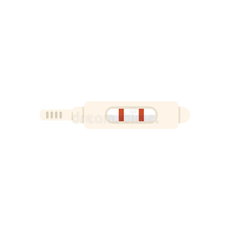 Positive Plastic Pregnancy Test Showing Two Red Lines Stock ...