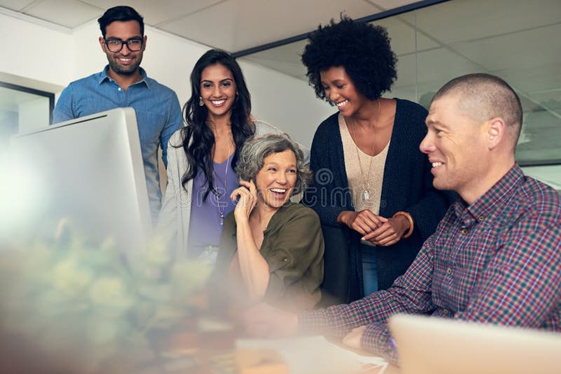 Positive Players Make for a Successful Team. a Group of Businesspeople ...