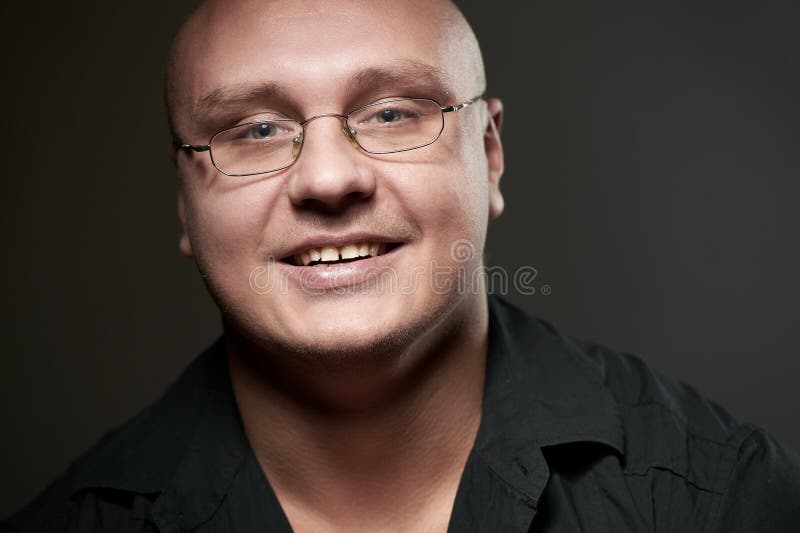 Positive Portrait of Serious Man in Eyeglasses Stock Photo - Image of ...